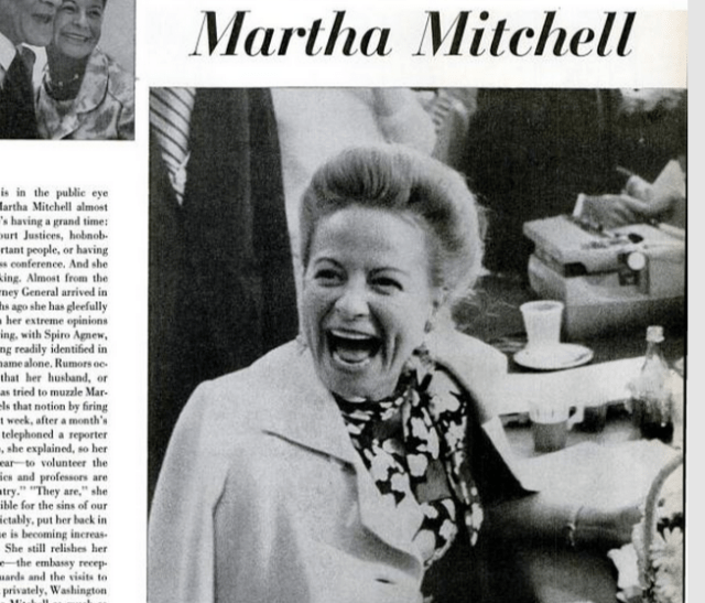 a brief recounting (thru headlines) of the tragedy of martha mitchell ...